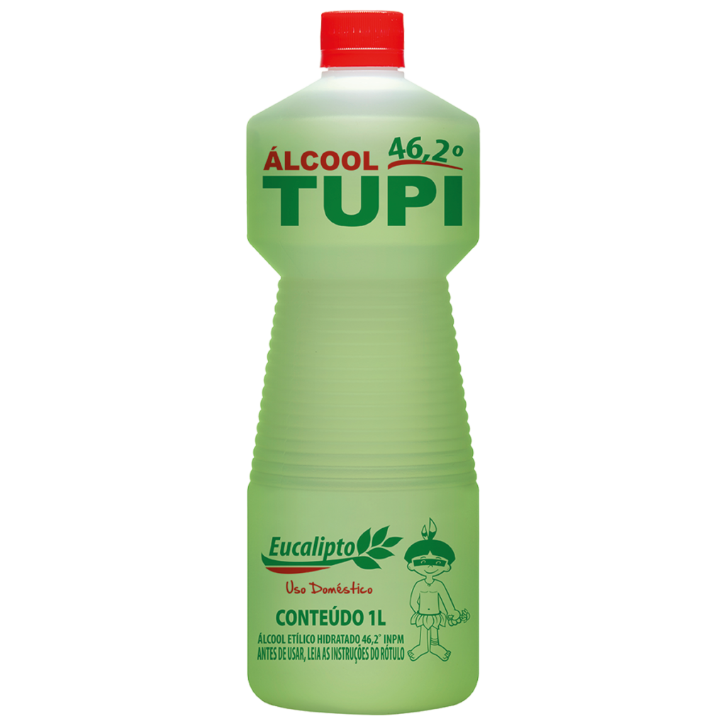Álcool TUPI 46,2 Líquido TUPI - 1L - Familia Tupi