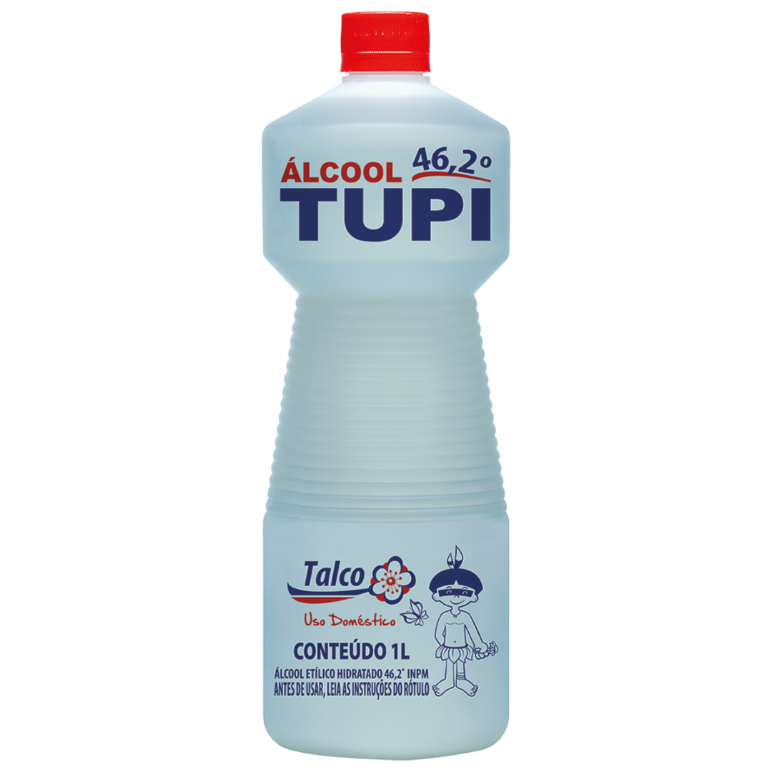 Álcool TUPI 46,2 Líquido TUPI - 1L - Familia Tupi