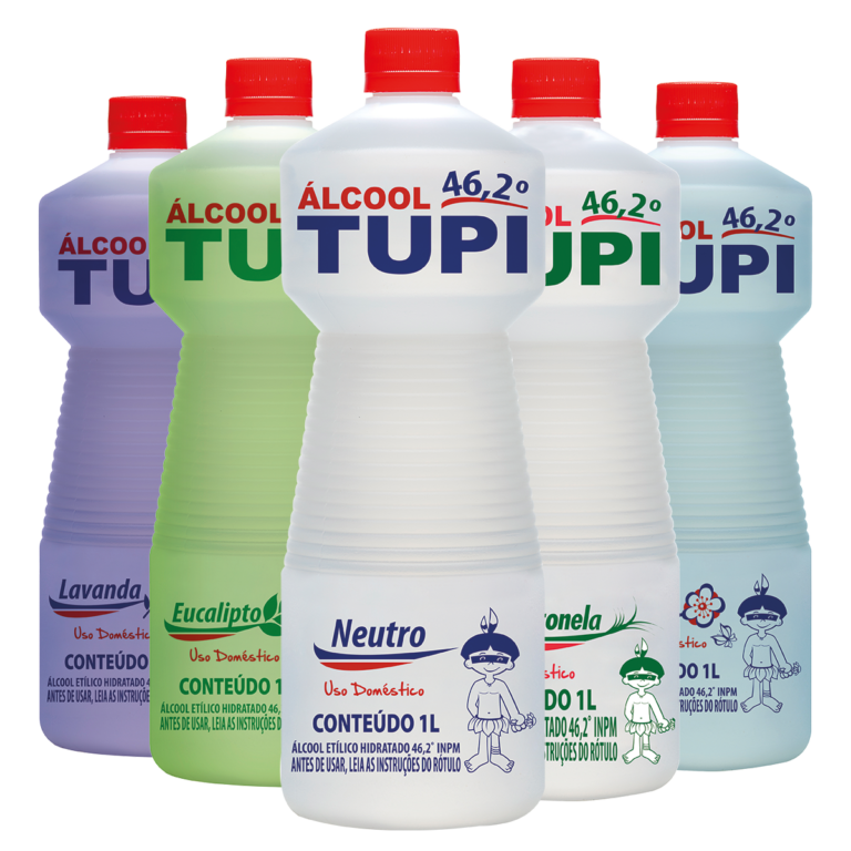 Álcool TUPI 46,2 Líquido TUPI - 1L - Familia Tupi